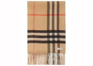 Burberry Double Face Medium Giant Check Scarf - Sand/flax Melange