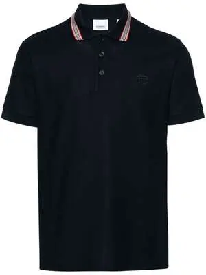 Burberry Icon Stripe Cotton Polo Shirt - Blue