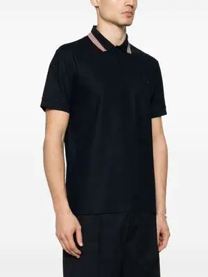 Burberry Icon Stripe Cotton Polo Shirt - Blue