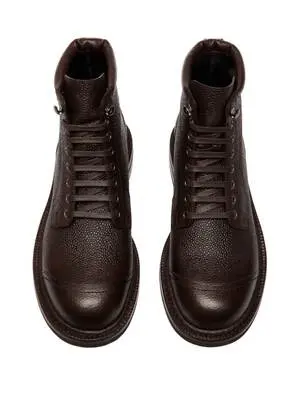 Bally Leather Lace-up Boots - Brown