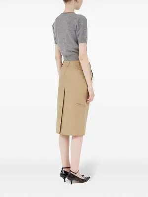 MAISON MARGIELA High-rise Midi Skirt - Neutrals