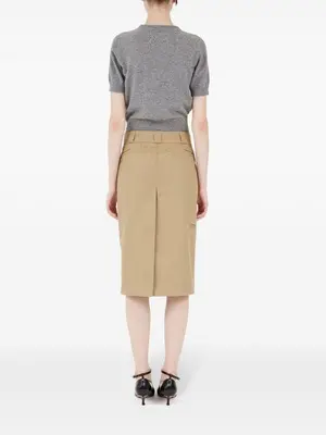 MAISON MARGIELA High-rise Midi Skirt - Neutrals