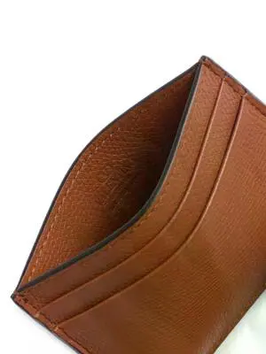 Valentino Garavani Vlogo Signature Leather Card Holder - Brown