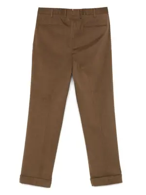 DELL'OGLIO Tapered Trousers - Brown