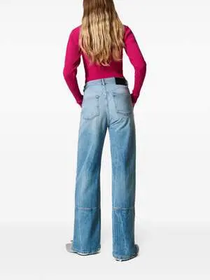 TWINSET Seam-detail Wide-leg Jeans