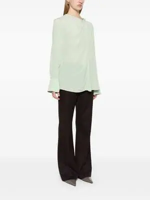 Victoria Beckham Twist-detail Blouse - Green
