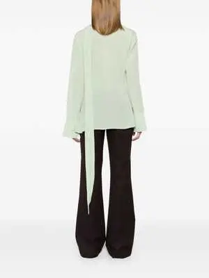 Victoria Beckham Twist-detail Blouse - Green