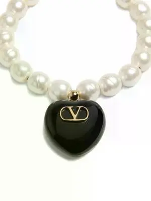Valentino Garavani Coeur Royal Charm Bracelet - Neutrals