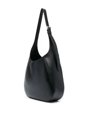 Prada Triangle-logo Leather Shoulder Bag - Black