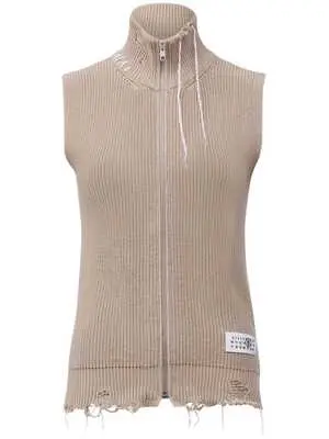 MAISON MARGIELA Zip-up Knitted Top