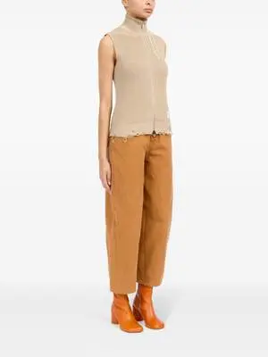 MAISON MARGIELA Zip-up Knitted Top