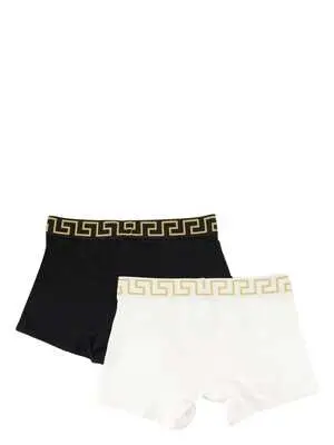 Versace Greca Border Boxers - White