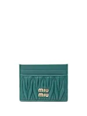 Miu Miu Logo-plaque Matelassé Cardholder