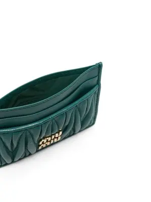 Miu Miu Logo-plaque Matelassé Cardholder