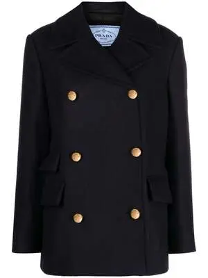 Prada Double-breasted Wool Jacket - Blue