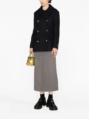 Prada Double-breasted Wool Jacket - Blue