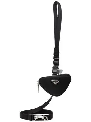 Prada Logo-plaque Dog Lead - Black