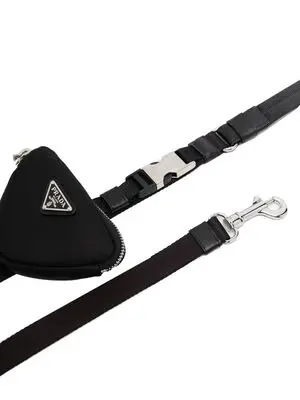 Prada Logo-plaque Dog Lead - Black