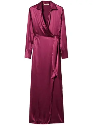 TWINSET Satin-finish Wrap Dress