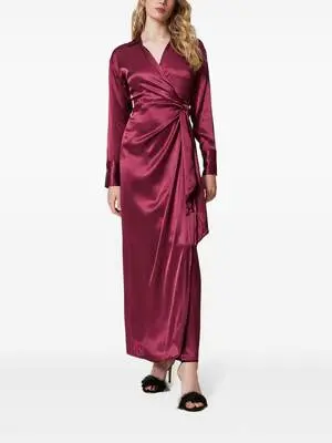 TWINSET Satin-finish Wrap Dress
