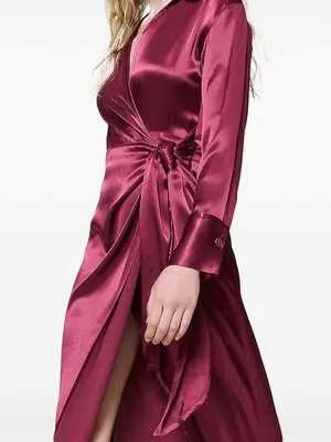 TWINSET Satin-finish Wrap Dress