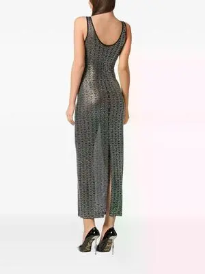 Philipp Plein Crystal-monogram Maxi Dress