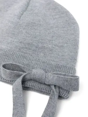 Viktor & Rolf Bow-embellished Beanie - Grey