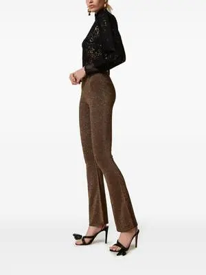 TWINSET Lurex-detailing Flared Trousers