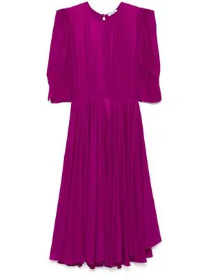 PARLOR Metallic-effect Midi Dress