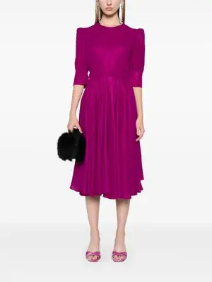PARLOR Metallic-effect Midi Dress