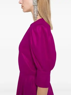 PARLOR Metallic-effect Midi Dress
