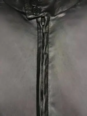 DELL'OGLIO Reversible Leather Bomber Jacket - Black