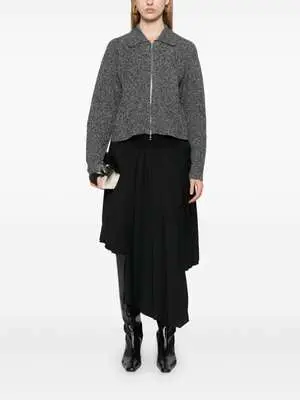 Rokh Pleated Midi Skirt - Black