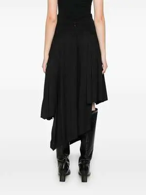 Rokh Pleated Midi Skirt - Black