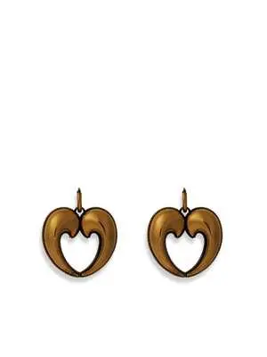 Etro Paisley Heart Earrings - Brown
