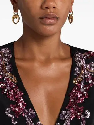 Etro Paisley Heart Earrings