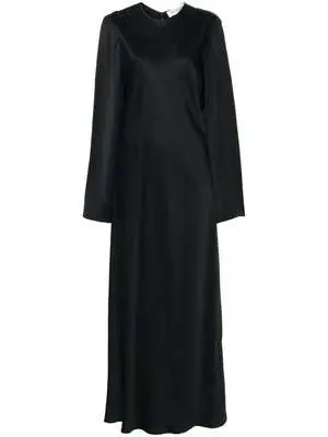 RÓHE Satin Maxi Dress - Black