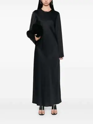 RÓHE Satin Maxi Dress - Black