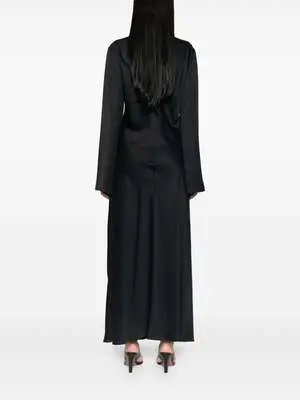 RÓHE Satin Maxi Dress - Black