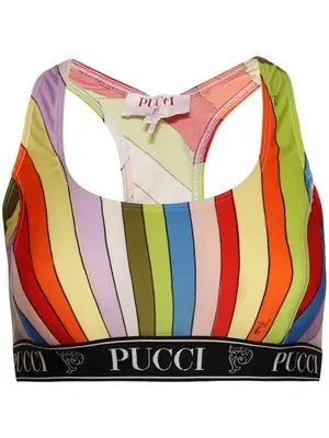 Emilio Pucci Iride-print Crop Top