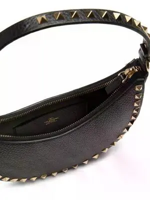 Valentino Garavani Mini Rockstud Hobo Shoulder Bag - Black