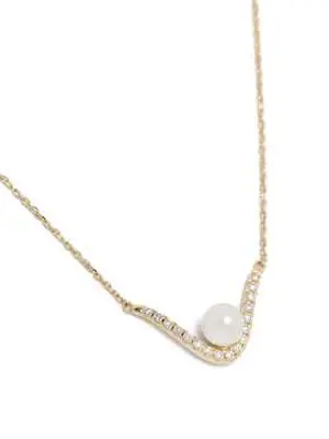 Mizuki 14kt Yellow Pearl And Diamond Necklace