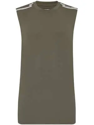 PLEIN SPORT Sleeveless T-shirt With Logo Detail - Green