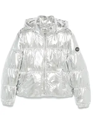 Michael Kors Metallic Puffer Jacket - Silver