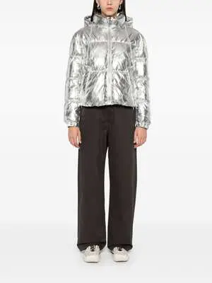 Michael Kors Metallic Puffer Jacket - Silver