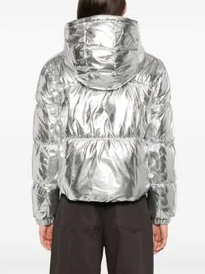 Michael Kors Metallic Puffer Jacket - Silver