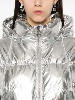 Michael Kors Metallic Puffer Jacket - Silver