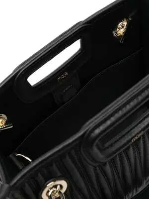 Maje Quilted Leather Tote Bag