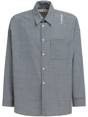 Marni Check Pattern Shirt - Black