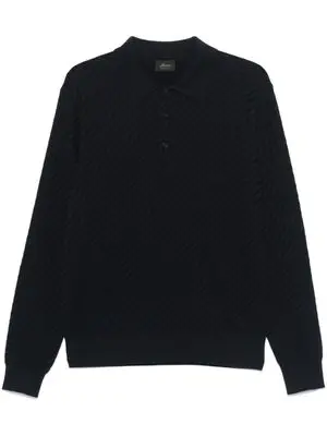 Brioni Trama Polo Shirt - Blue